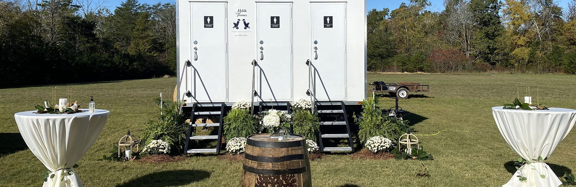 Restroom Trailers for Rent | Mobile Thrones