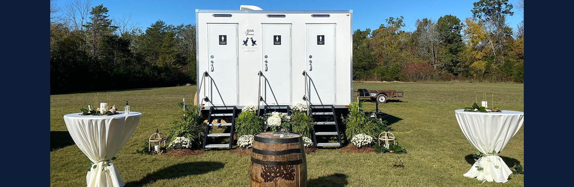 Restroom Trailers for Rent | Mobile Thrones